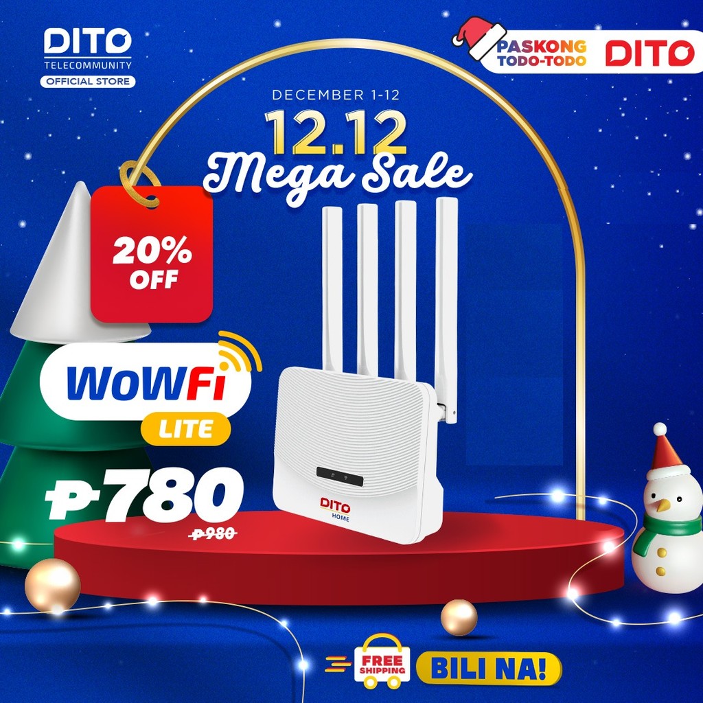 DITO Home WiFi Lite w/ 70GB Data | Shopee Philippines