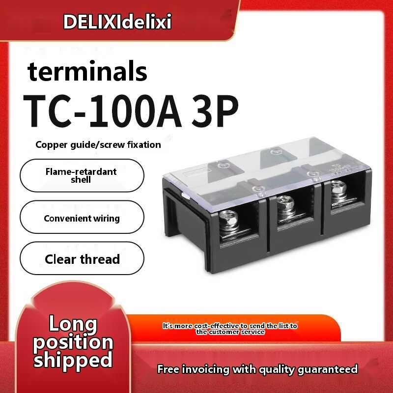Delixi high current TC terminal block TC1003 wiring board TC-1003 ...