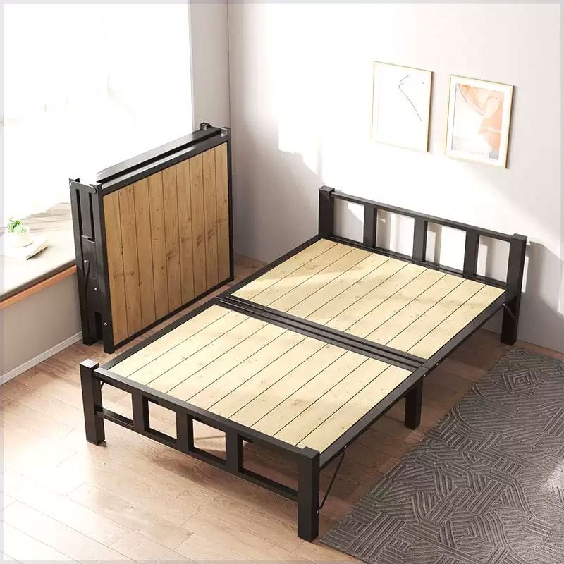 Portable Oversized Metal Folding Bed Double/Single Bed Frame Space ...