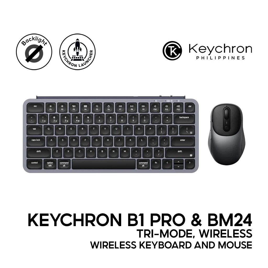 Keychron B1 Pro Wireless Keyboard 75% Layout and BM24 Mouse Wireless ...