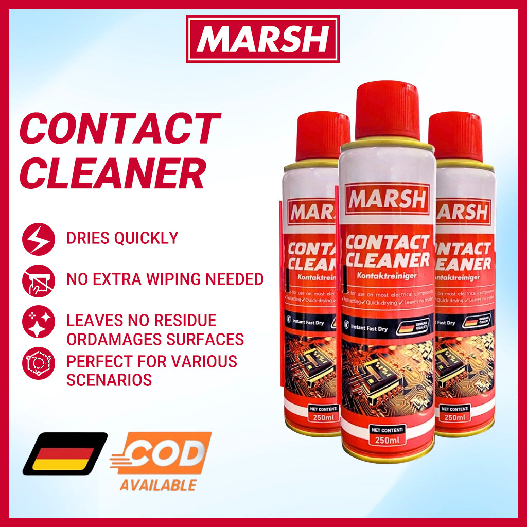 Marsh Contact Cleaner 250ML Fast Dry Industrial Removes Dust Grease ...