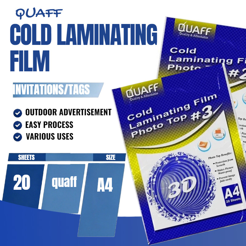 QUAFF A4 Photo Top Photo Protection Cold Laminating Film Scratch ...