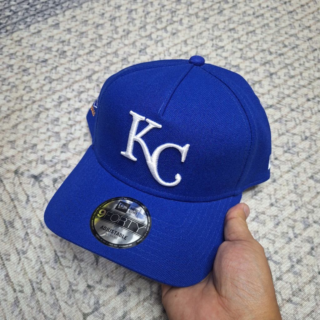 BLUE KC ROYALS WITH SIDE PATCH 9FORTY A FRAME SNAPBACK CAP/HAT BY NEW ...