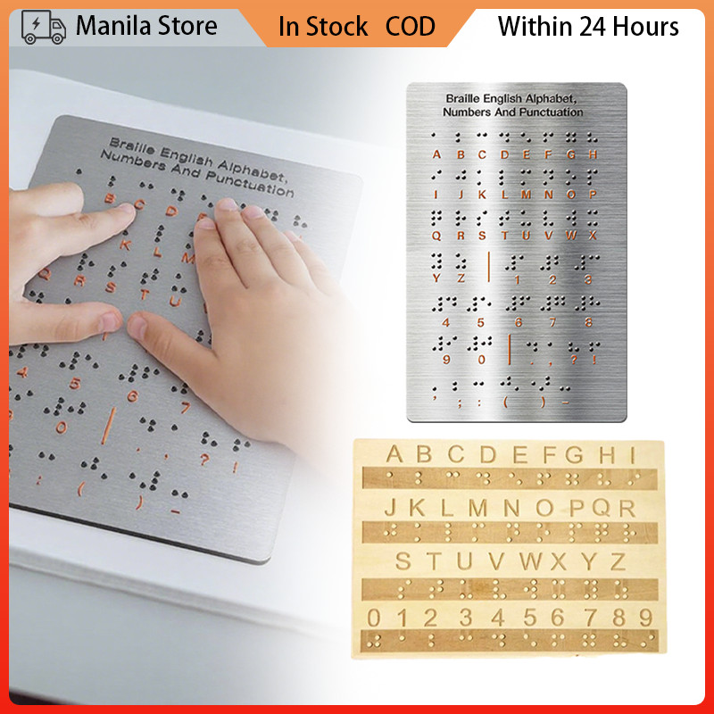 Braille Alphabet Board Braille Learning Aid Tool With Raised Dots Numerical Punctuation Marks ...