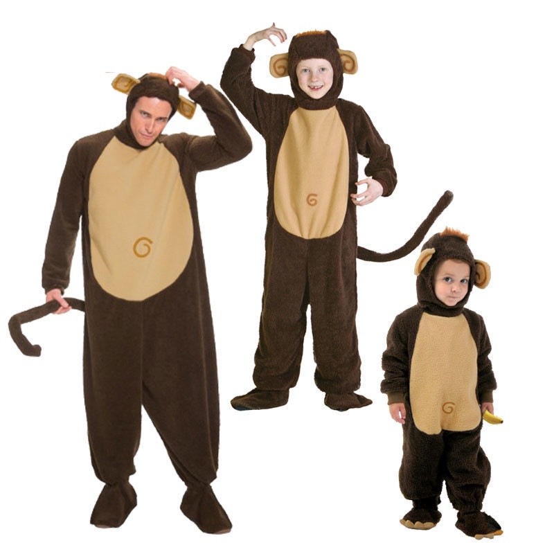Halloween funny costumes Cute little monkey costumes Kids and adult ...
