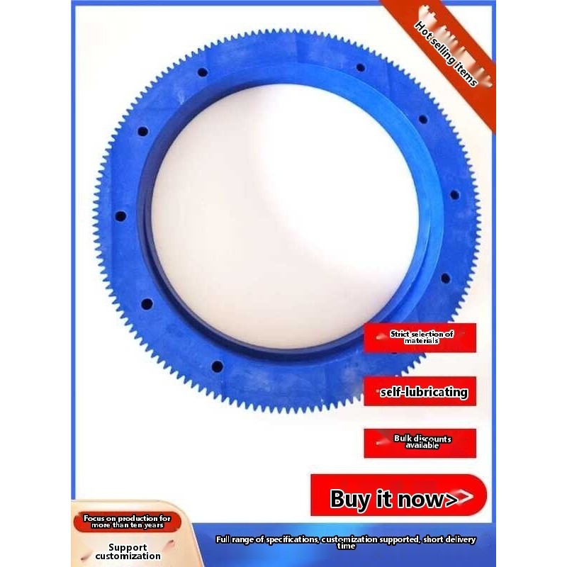 MC nylon POM straight helical teeth wear-resistant ring gear self ...