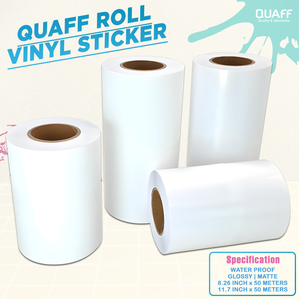50meter - Quaff Vinyl Inkjet Sticker White Matte/Glossy Printable Vinyl ...