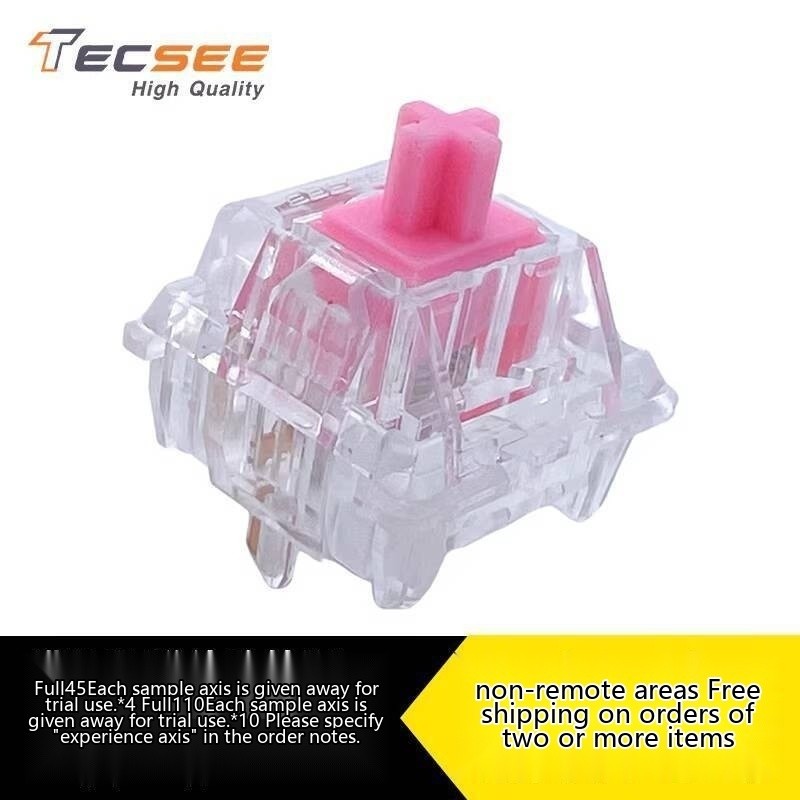 TECSEE New Peach Metal Keycap Linear Switch Hot-Swappable Mechanical ...