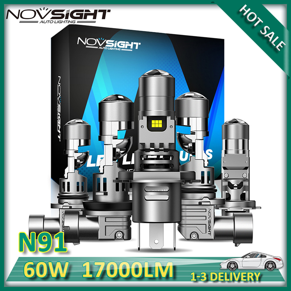 NEW Novsight N91 Car H4 H11 H7 9005 9006 LED Projector Lens Headlight ...