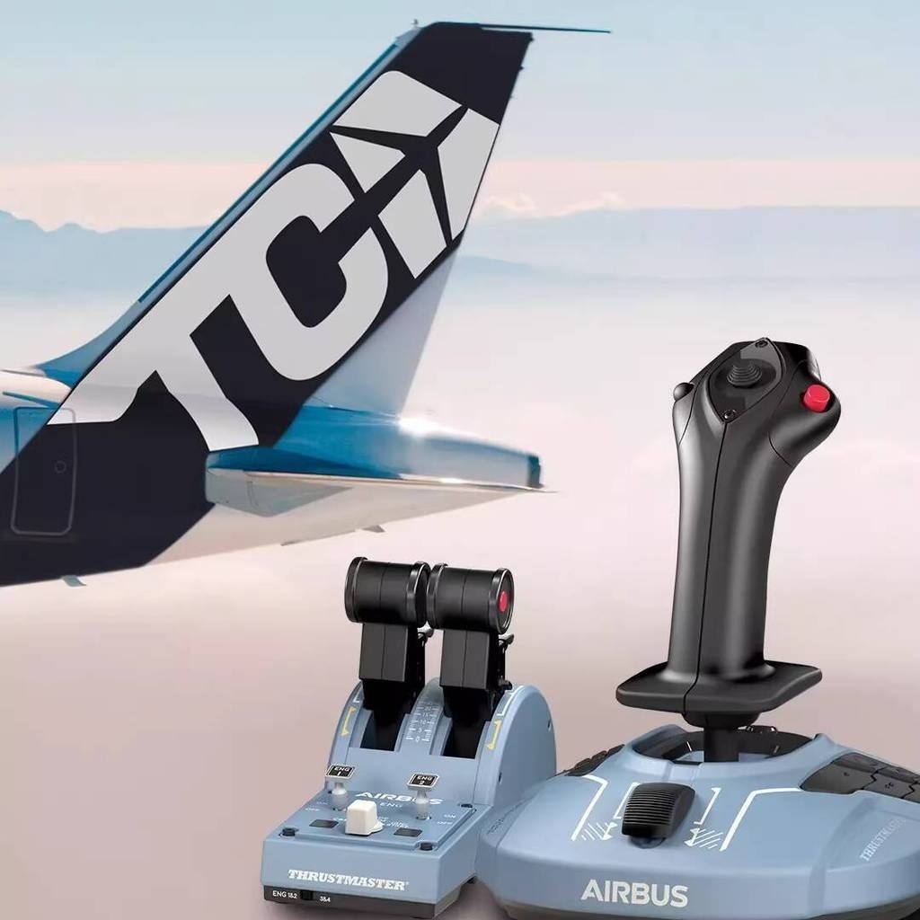 COD Thrustmaster TCA Airbus Flight Joystick Throttle Valve Flap Spoiler ...
