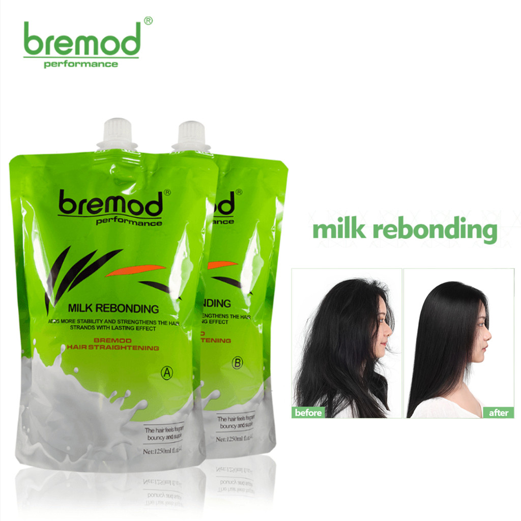 Bremod Hair Rebonding Set A+B 1250ml Milk & Classic Hair Rich Protein ...