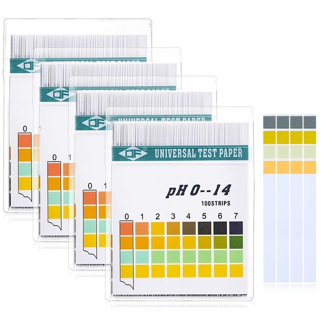 100 Strips 0-14 PH Alkaline Acid Indicator Paper Water Saliva Litmus ...