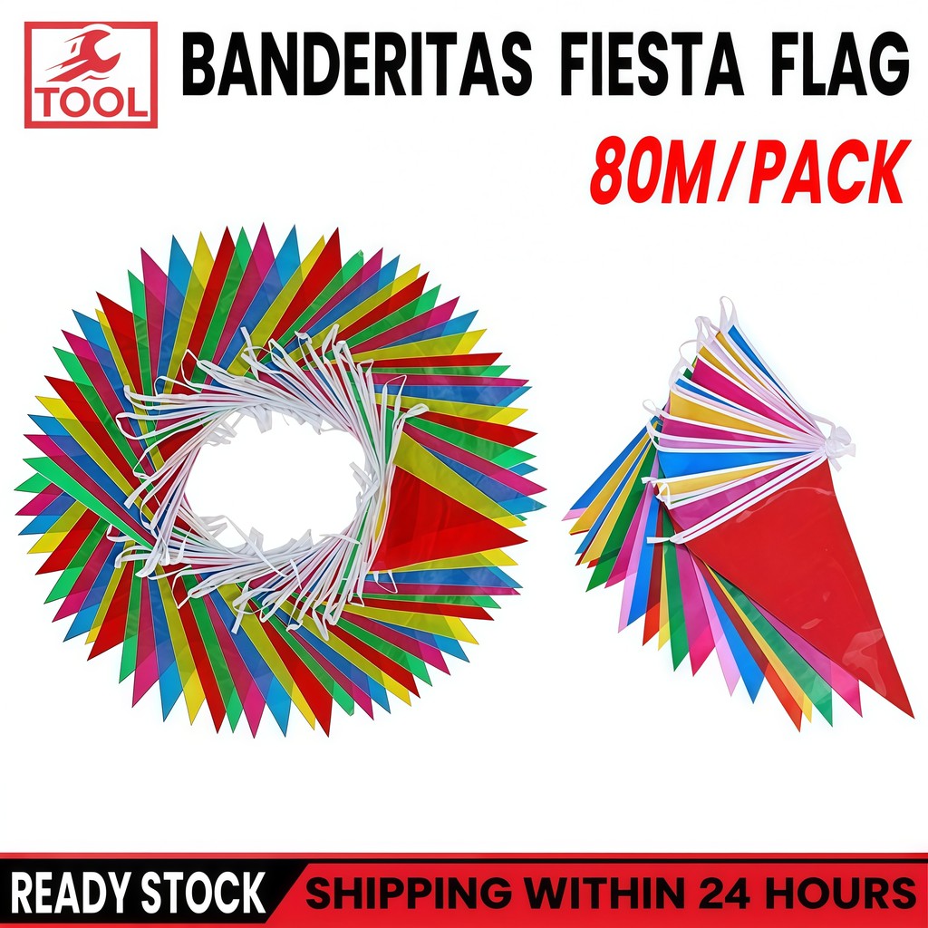 80 Meters Banderitas Fiesta Flag Birthday Party Grand Opening Party ...