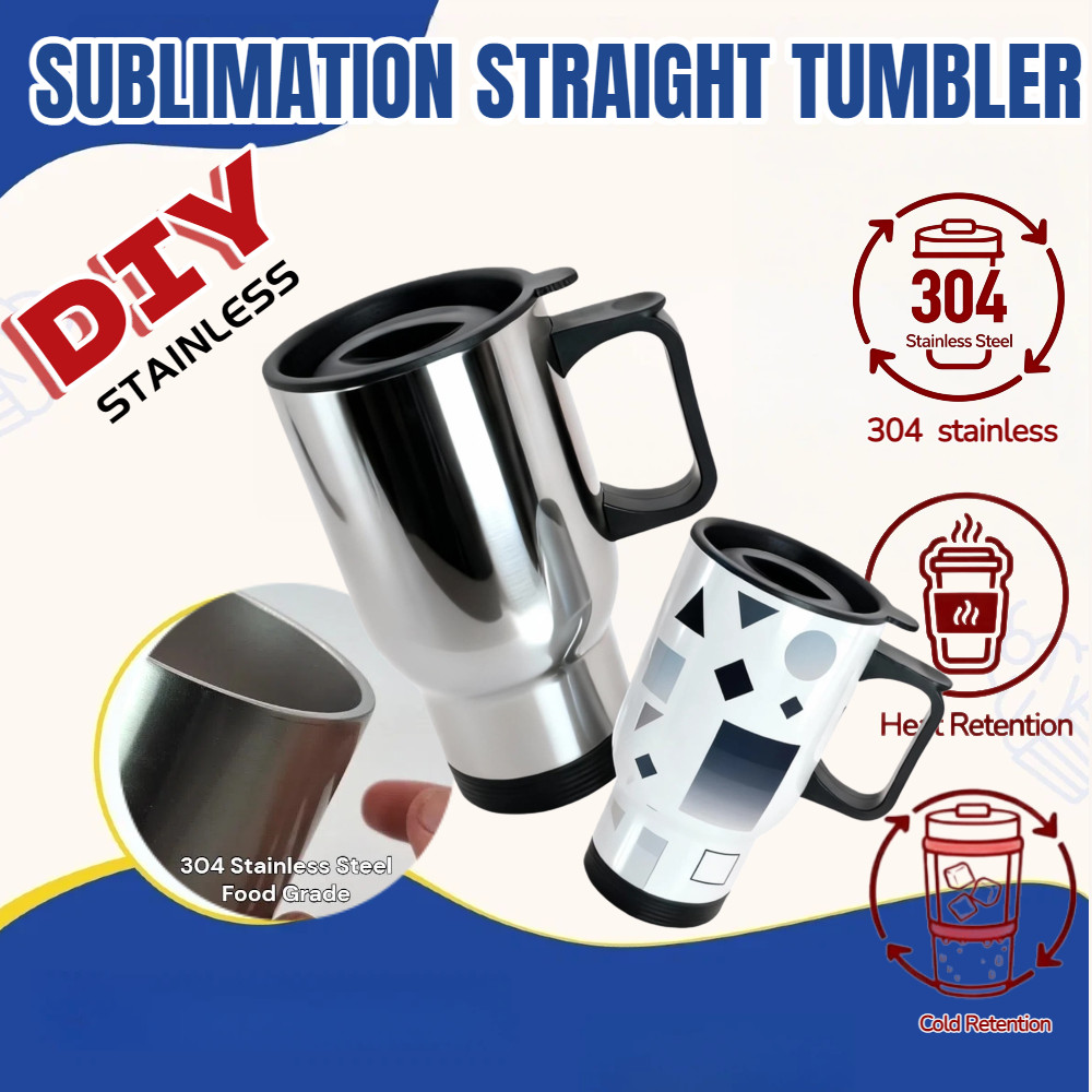 Sublimation Stainless Steel Travel Mug – White Silver, Cars Printable ...