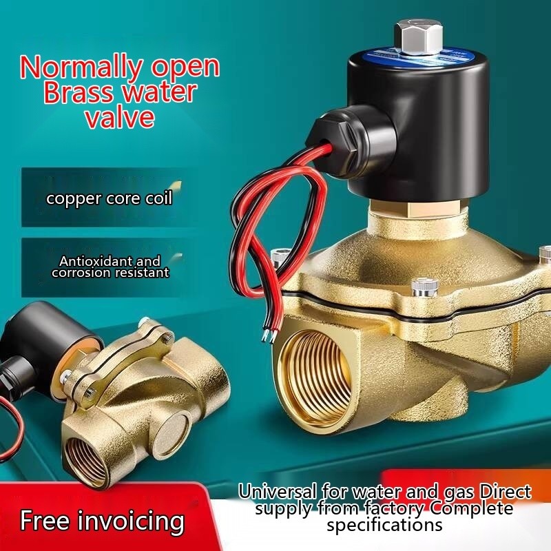 Brass Normally Open Solenoid Valve Water Valve Air Valve AC220V Air ...