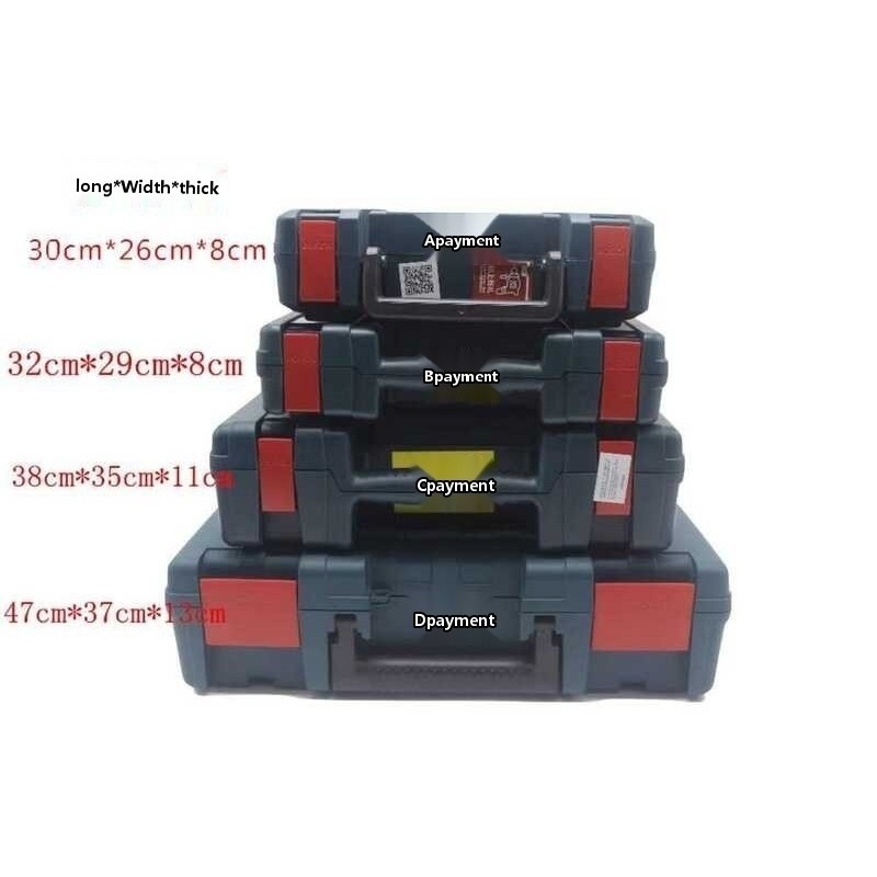 Original wooden impact hand drill, angle grinder, plastic tool storage ...