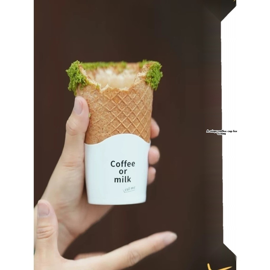 Hot⭐♧Edible Cookie Cups for Milk Tea and Coffee, Crispy Coffee Cups You ...