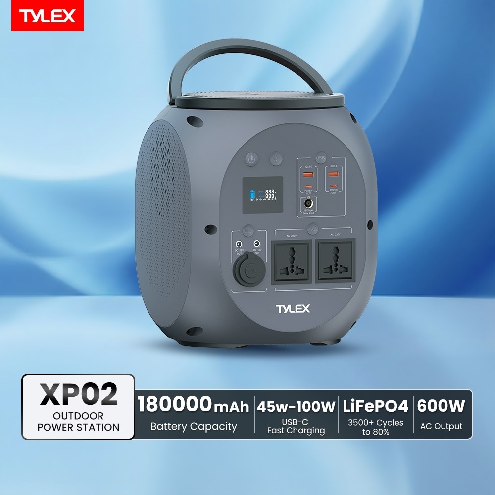 Tylex XP02 Portable Power Station 600 Watts LiPO4 180,000mAh Portable ...