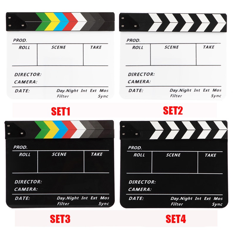 Photogrpahy Prop Acrylic Clapboard Clapperboard Dry Erase Director Film ...
