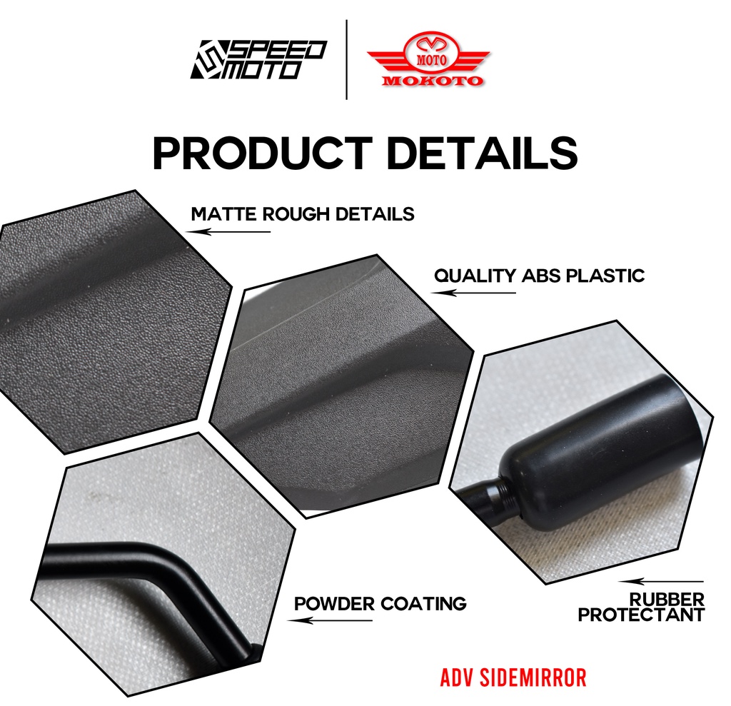 HONDA ADV SIDE MIRROR H3342 ADJUSTABLE SIDE MIRROR CLEAR AND NON-GRADED ...