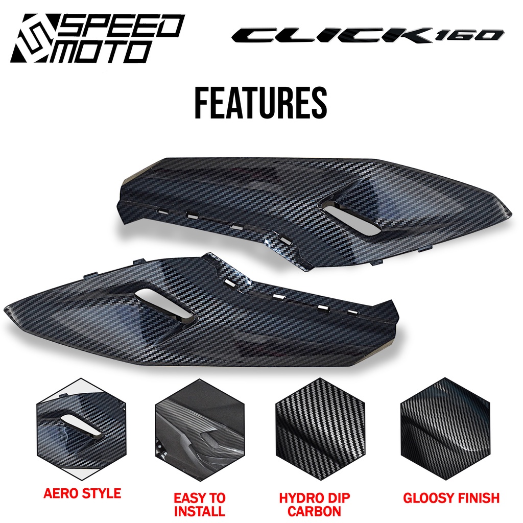 CLICK 160 REAR AIR SCOOP COVER CARBON C-2310 GARNISH FOR HONDA CLICK ...