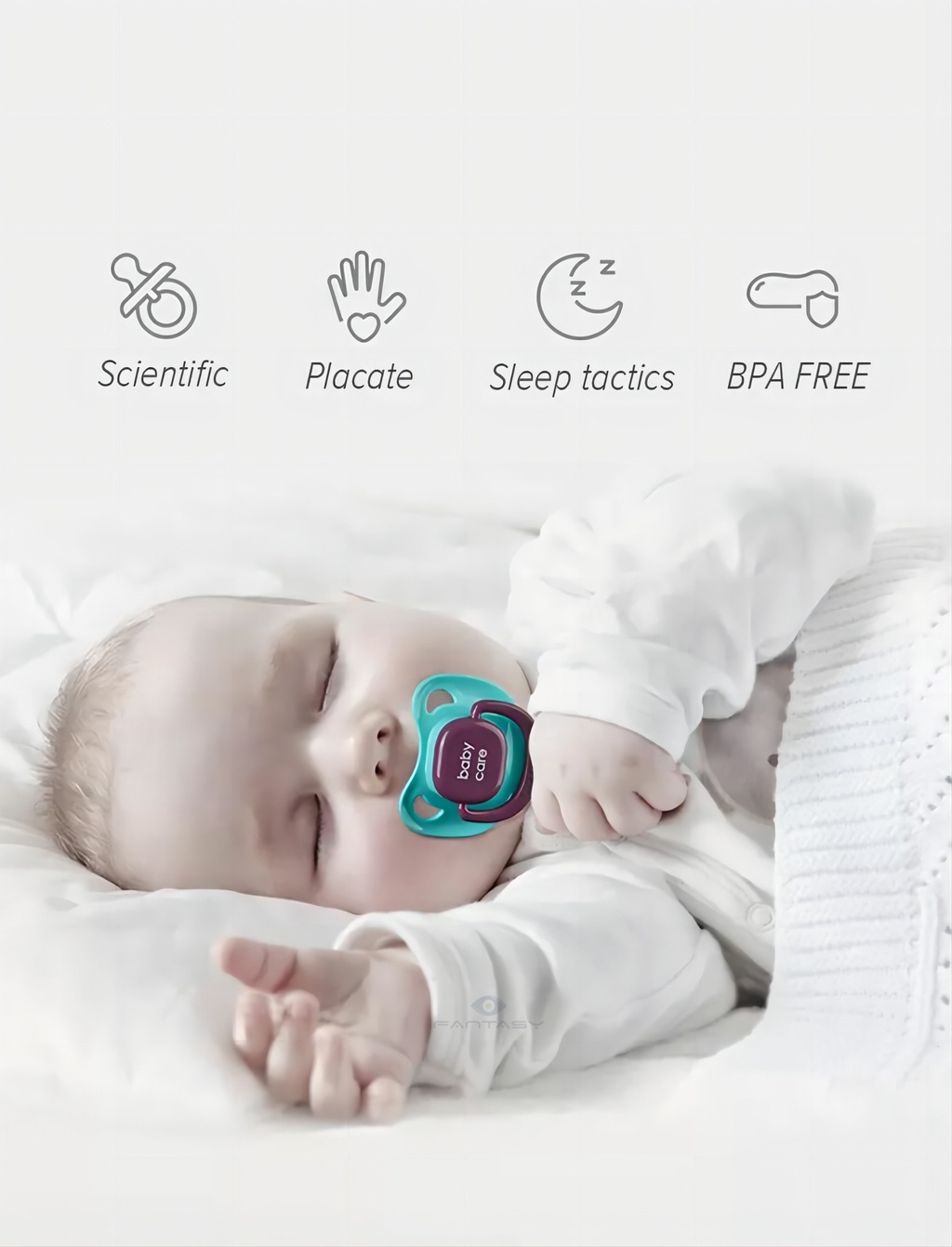 BC BABYCARE 3-Stage Tritan Baby Pacifier With Cover Bpa Free Super Soft ...