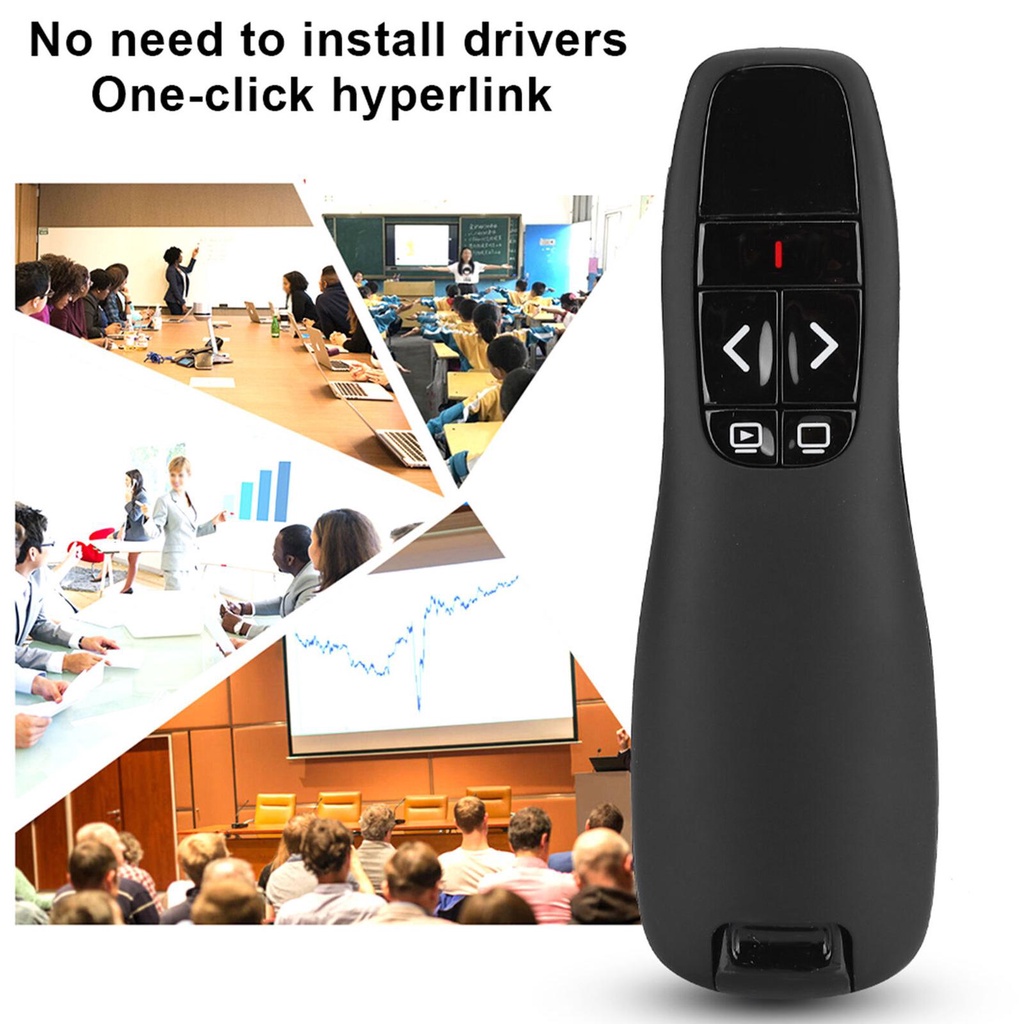 R400 2.4Ghz USB Wireless Presenter Red Laser Pen Pointer PPT Remote ...