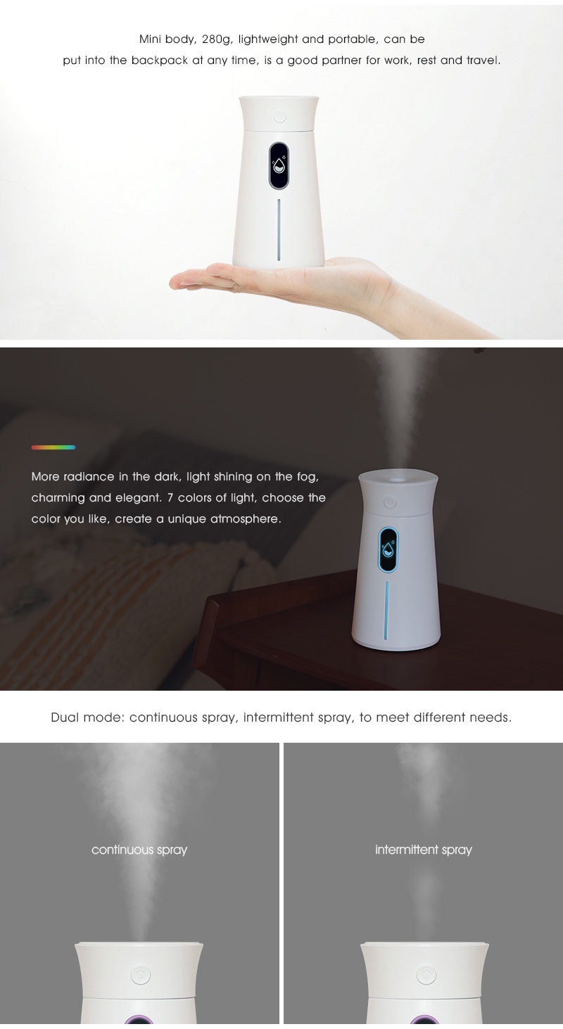 KONKA 380ml Humidifier Mini USB Air Humidifier Car Air Humidifier ...
