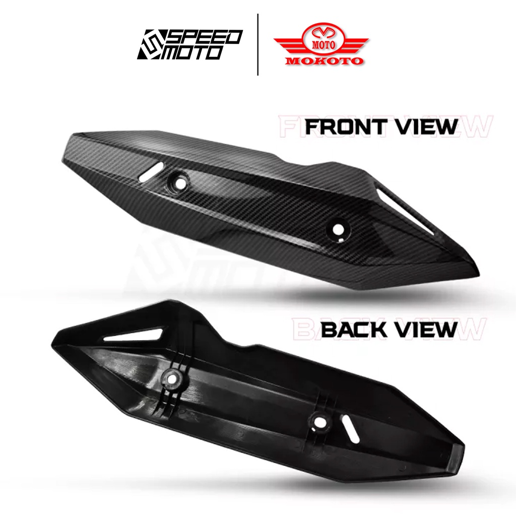 MOKOTO HONDA CLICK V2 V3 V4 MUFFLER COVER GLOSSY / MATTE FINISH EXHAUST ...
