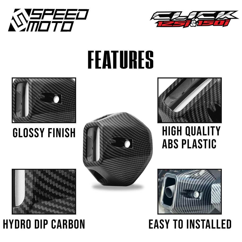 MOKOTO HONDA CLICK V2 / V3 MUFFLER TIP COVER CARBON AND FORGED CARBON ...