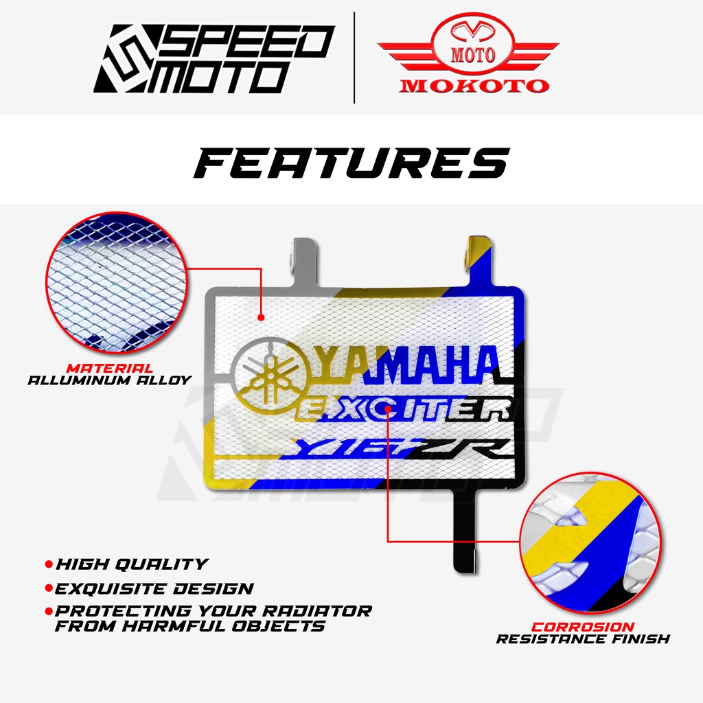 YAMAHA SNIPER 155 RADIATOR COVER G-2006-59 ALUMINUM ALLOY NET-DESIGN ...