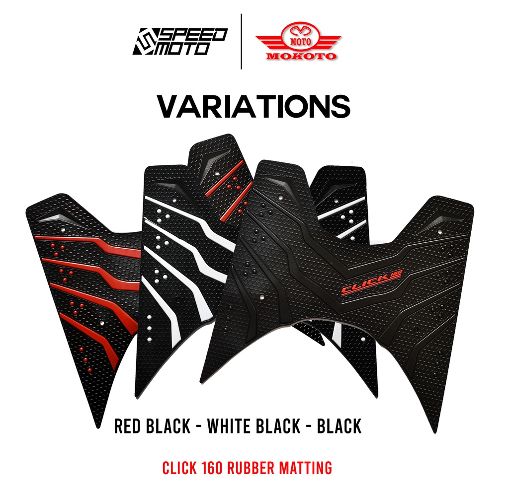 HONDA CLICK 160 FOOTBOARD RUBBER MATTING WITH BOLTS FOR CLICK 160 ...