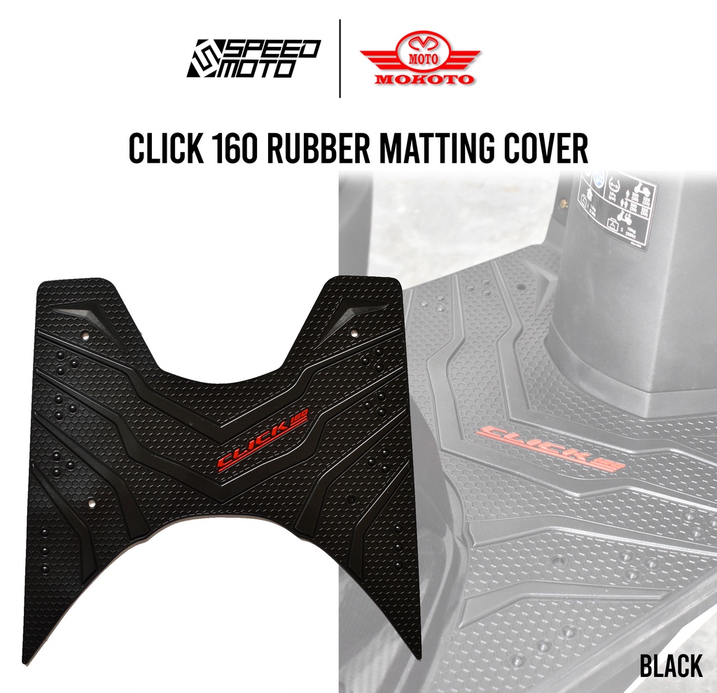 HONDA CLICK 160 FOOTBOARD RUBBER MATTING WITH BOLTS FOR CLICK 160 ...