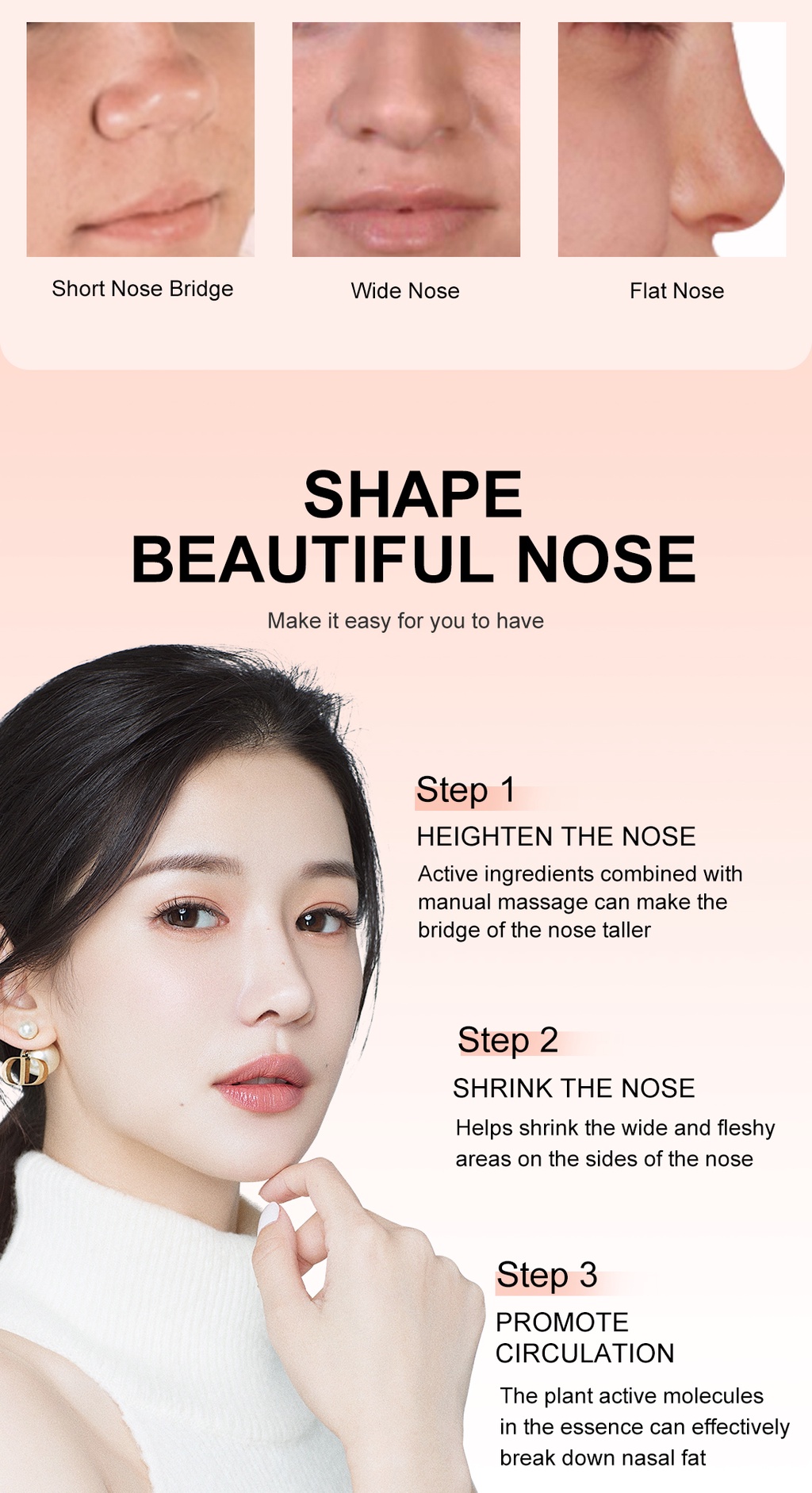 MeiYanQiong FDA High Nose Bridge Enhancing Essence Improve Collapsed ...