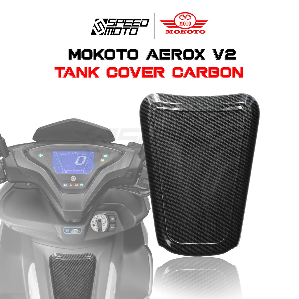 AEROX V2 GAS FUEL TANK COVER GLOSSY CARBON FOR AEROX 155 V2 MOTORCYCLE ...