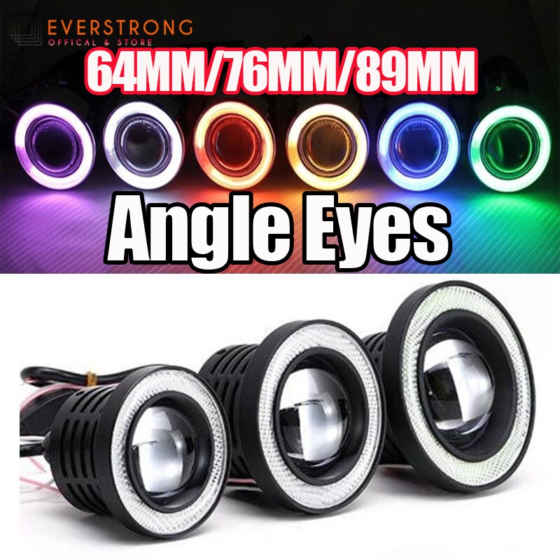2PCS Car COB LED Angel Eyes Fog Light Ring Lens Projector Halo Ring Fog Lamp | Shopee Philippines