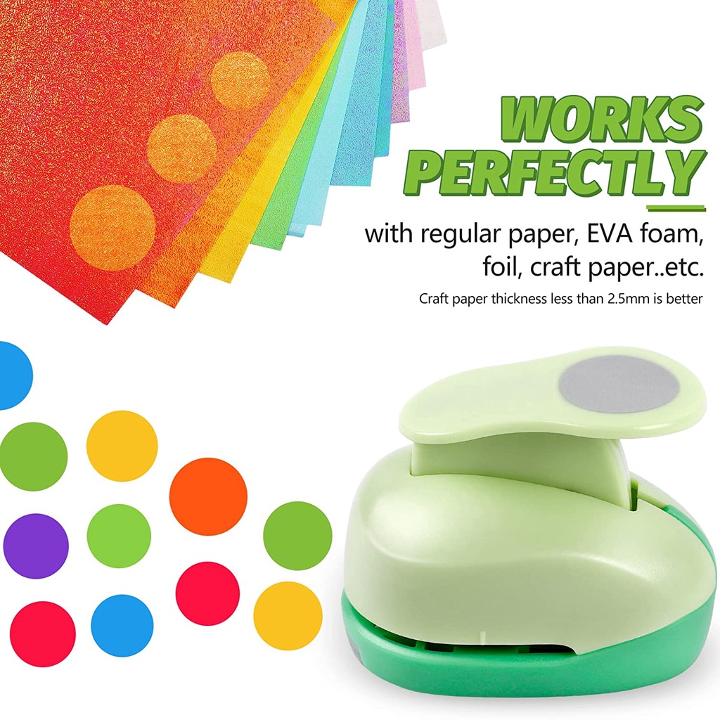 6 Size Circle Hole Puncher Paper Punch Plastic Embossing Machine Round ...