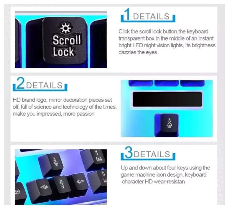 Zeus K001( Amazing Swiftness ）Gaming Keyboard And Mouse Bundle 104 Keys ...