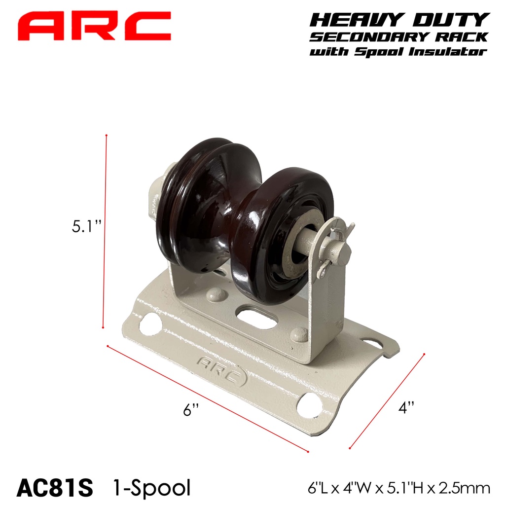 ARC HD Secondary Rack with Porcelain Spool (Shackle) Insulator for low ...