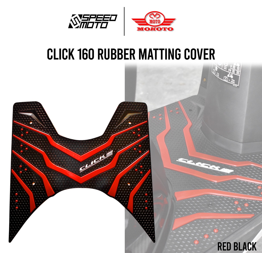 HONDA CLICK 160 FOOTBOARD RUBBER MATTING WITH BOLTS FOR CLICK 160 ...