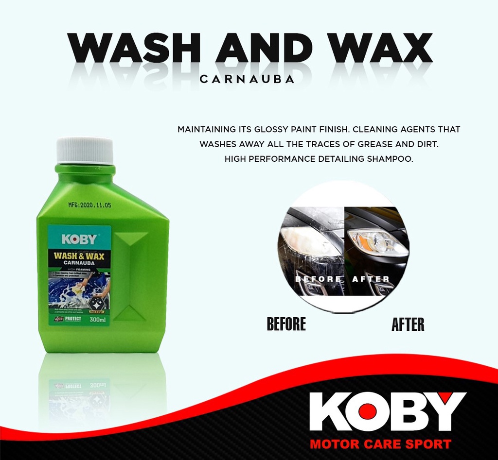 Koby Wash & Wax Carnauba 300ml | Shopee Philippines