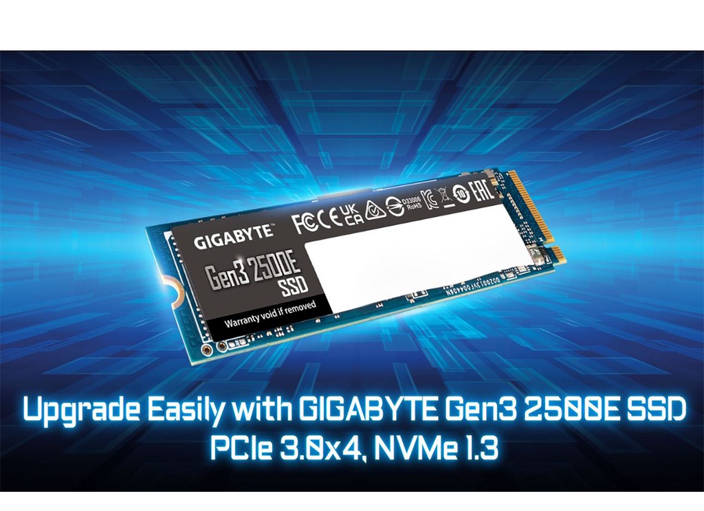 GIGABYTE 500GB M.2 NVMe Gen 3 SSD Storage Solid State Drive with 2.3GB ...