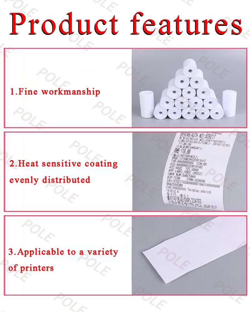 POLE Thermal Paper 57mmx30mm 100Rolls Of Continuous Paper Special ...