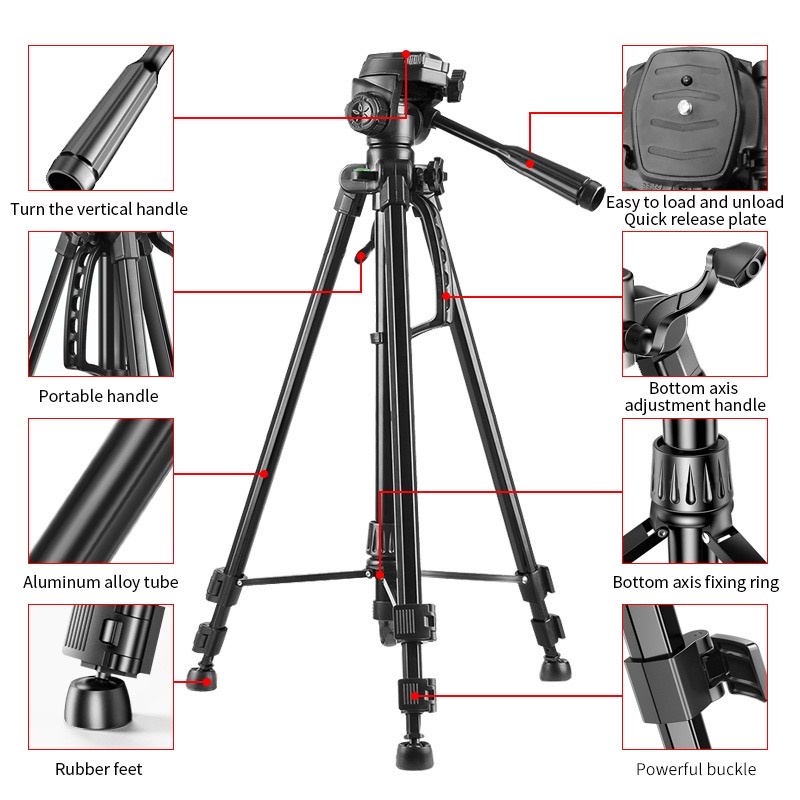 Portable WT-3520 Professional Camera Tripod High Quality Universal ...