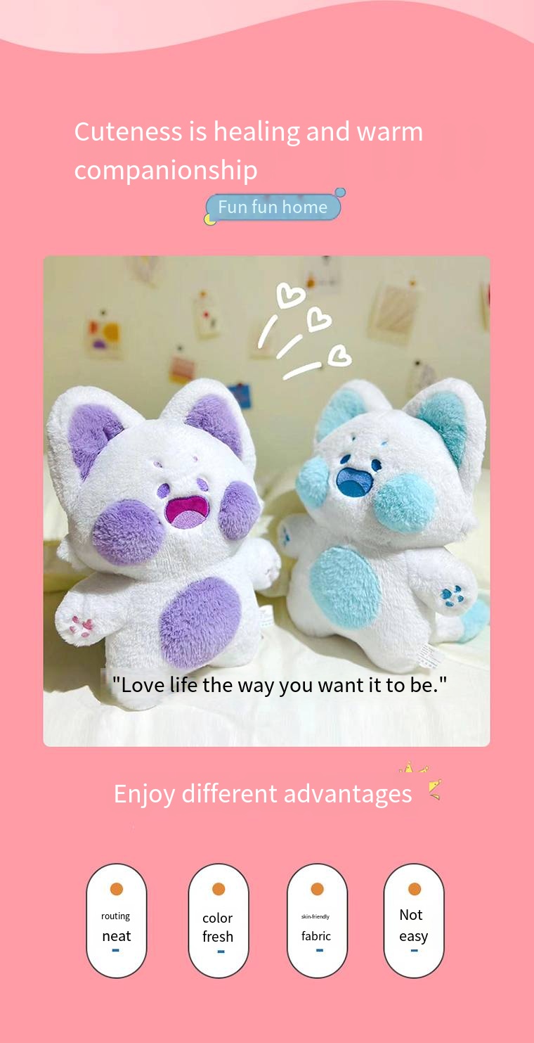 Hug Me 40cm Cute Kitty Dudu Cat Plush Stuffed Toy Fluffy Cartoon Animal ...