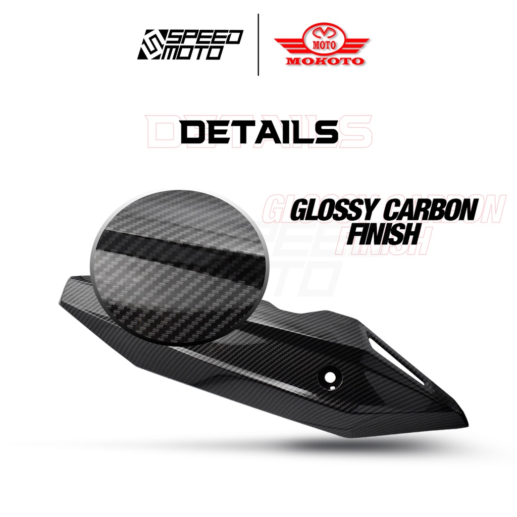 MOKOTO HONDA CLICK V2 V3 V4 MUFFLER COVER GLOSSY / MATTE FINISH EXHAUST ...