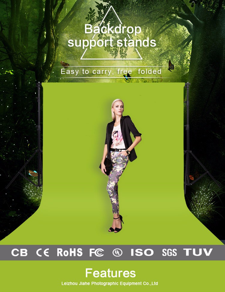 Photo Studio Background Stand 2x2M Green/Black/White Muslin Backdrop ...