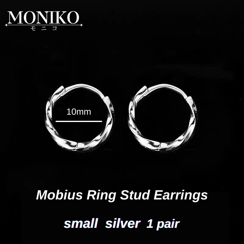 MONIKO Original Hypoallergenic Hip Hop Black Titanium Silver Classic ...