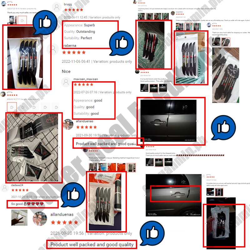 4Pcs/Set Toyota Car Door Anti-Collision Guard Strip Side Door Protector ...