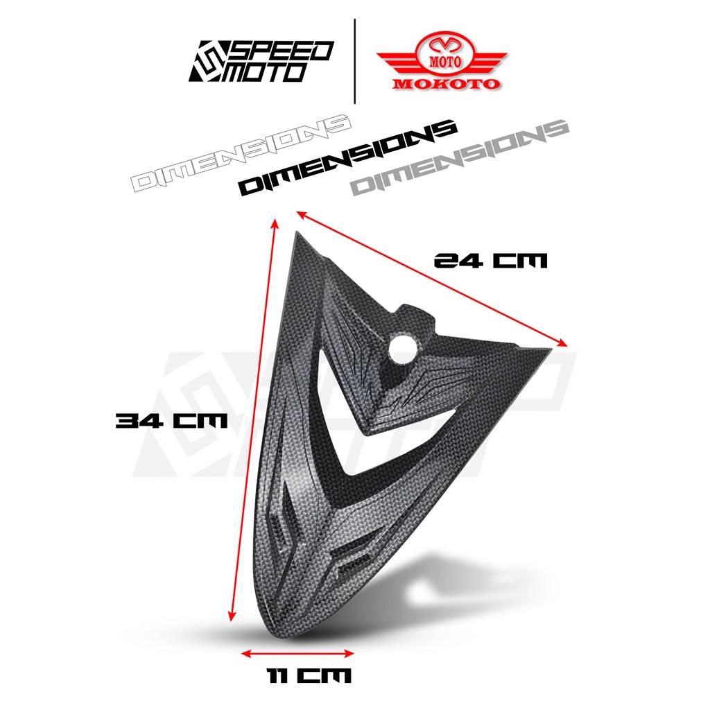 YAMAHA SNIPER 155 FRONT PANEL GARNISH COVER HYDRO DIP CARBON MOTO-3769 ...